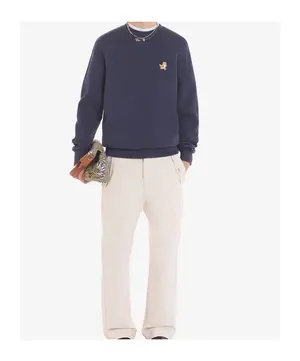 Maison Kitsuné Speedy Fox Patch Crewneck Sweatshirt - Black