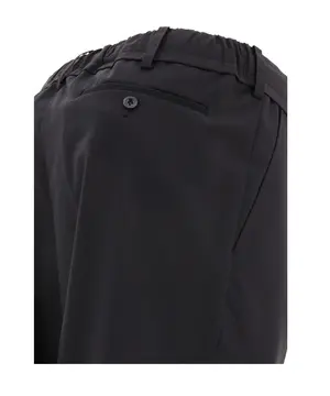 Sacai Drawstring Mid-rise Tapered Trousers - Black