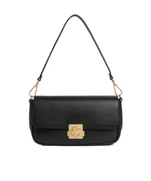 COCCINELLE C-me Lock Medium Shoulder Bag - Black