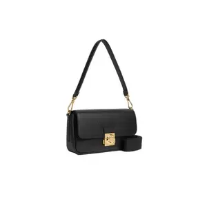 COCCINELLE C-me Lock Medium Shoulder Bag - Black