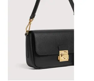 COCCINELLE C-me Lock Medium Shoulder Bag - Black