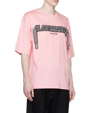 LANVIN Crazy Curb Lace Logo T-shirt - White