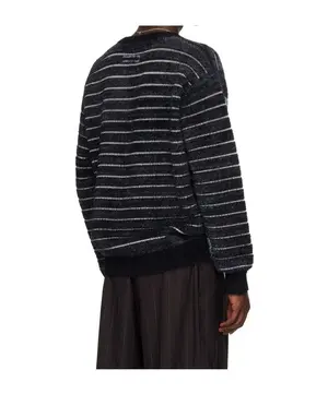 JEAN PAUL GAULTIER Striped Jacquard Crewneck Sweater