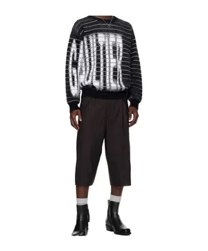 JEAN PAUL GAULTIER Striped Jacquard Crewneck Sweater