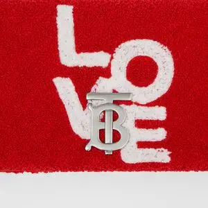 Burberry Mini Lola Love-motif Towelling Bag