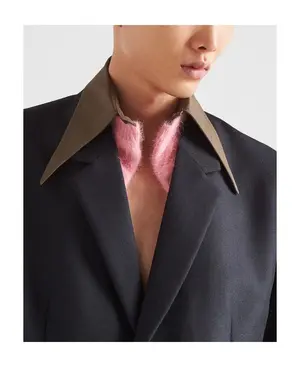 Prada Single-breasted Jacket With Detachable Collar