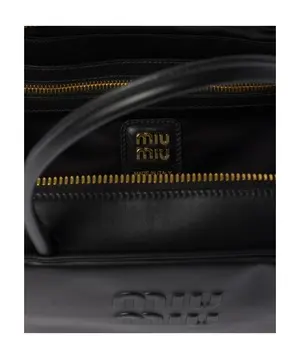 Miu Miu Beau Leather Top Handle Bag - Black