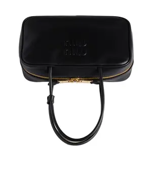 Miu Miu Beau Leather Top Handle Bag - Black