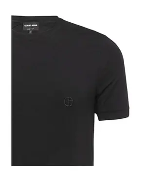 Giorgio Armani Logo Embroidered Crewneck T-shirt