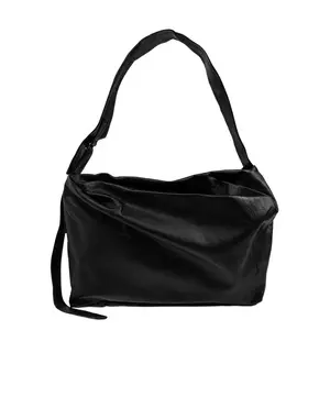 Yohji Yamamoto Puff Leather Shoulder Bag - Black