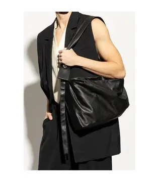 Yohji Yamamoto Puff Leather Shoulder Bag