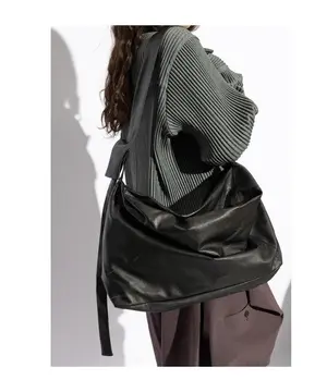 Yohji Yamamoto Puff Leather Shoulder Bag