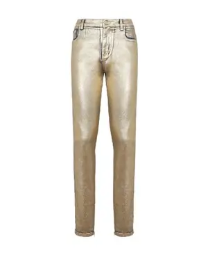 TOM FORD Metallic Mid-rise Skinny Jeans