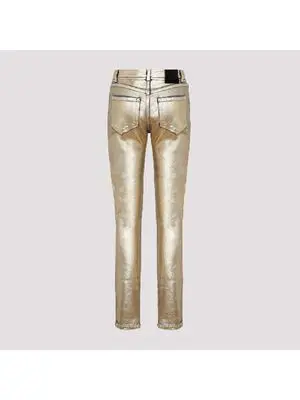 TOM FORD Metallic Mid-rise Skinny Jeans