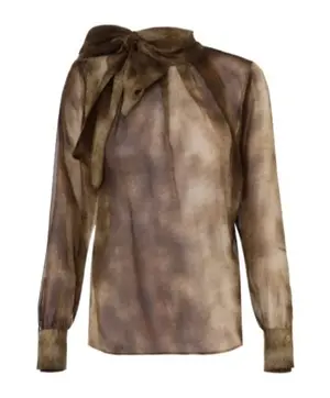 Elisabetta Franchi Python Print Voile Blouse