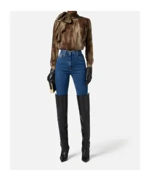 Elisabetta Franchi Python Print Voile Blouse