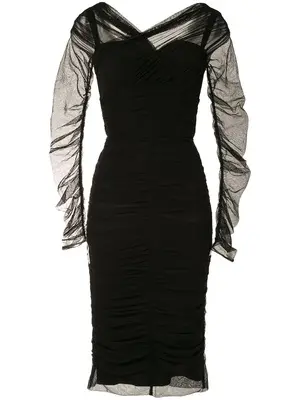 Knee Length Ruched Cocktail Dresses