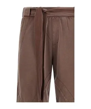 Attico Elasticated Waistband Casual Trousers With Drawstring And Slits