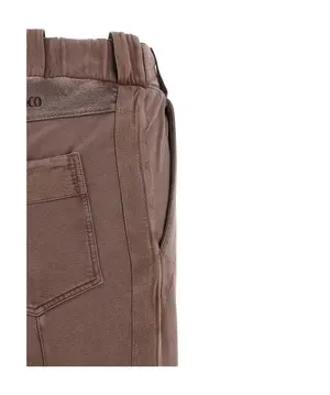Attico Elasticated Waistband Casual Trousers With Drawstring And Slits