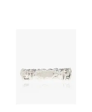Bottega Veneta Woven Silver Bracelet - White