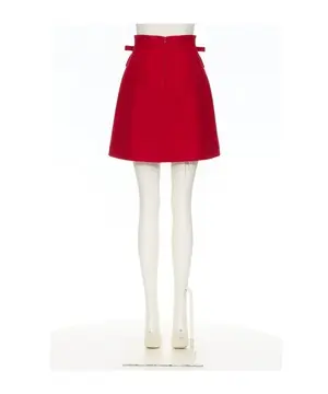 Valentino Garavani Bow Detailed Pleated Mini Skirt
