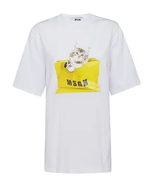MSGM Graphic-print Short-sleeved T-shirt