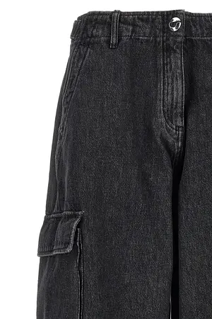 Coperni Denim Wide Leg Cargo Work Pants