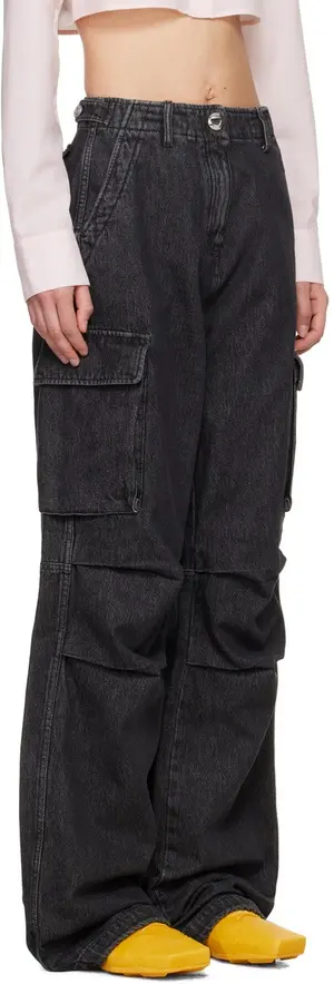 Coperni Denim Wide Leg Cargo Work Pants