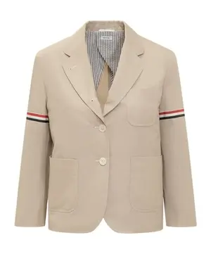 Thom Browne Single Breasted Cropped Jacket - No