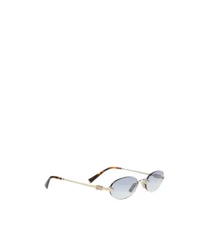 Miu Miu Oval Rimless Sunglasses - Gray