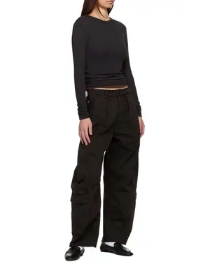Citizens Of Humanity Flight Pleated Organic Cotton-blend Twill Tapered Cargo Pants - Brown