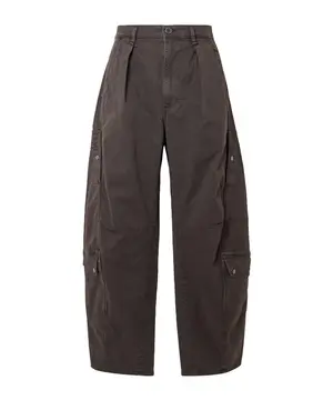 Citizens Of Humanity Flight Pleated Organic Cotton-blend Twill Tapered Cargo Pants - Brown