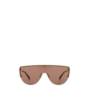 Alexander McQueen Shiny Eyewear - Brown