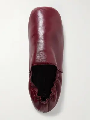 Khaite Banks Ballet Flats - Wine Red