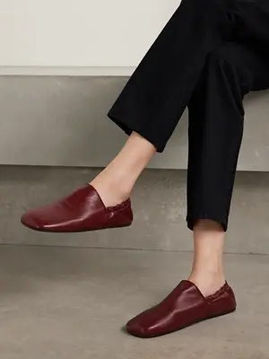 Khaite Banks Ballet Flats - Wine Red
