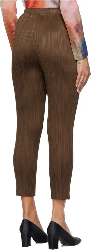 Issey Miyake Brown Basics Trousers
