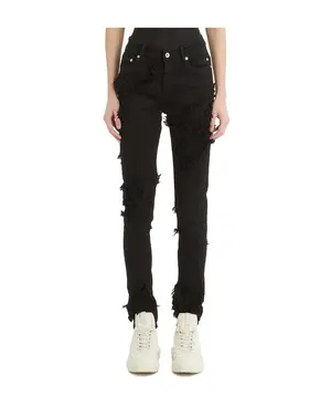 Rick Owens Distressed Design Jeans