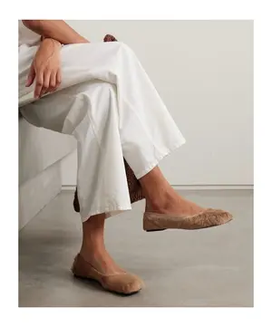THE ROW Square Toe Ballet Flats