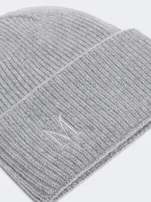 Max Mara Ribbed Beanie - Light Gray