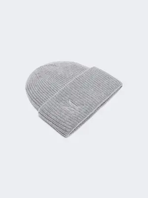 Max Mara Ribbed Beanie - Light Grey