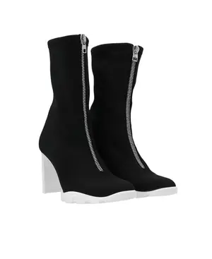 Alexander McQueen Scuba Front Zip Ankle Boots