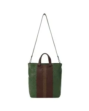 Bottega Veneta Woven Leather Handbag With Shoulder Strap