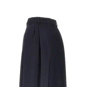Max Mara Pleated Wide-leg Trousers - Black