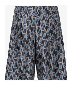 Fendi Printed Silk Shorts