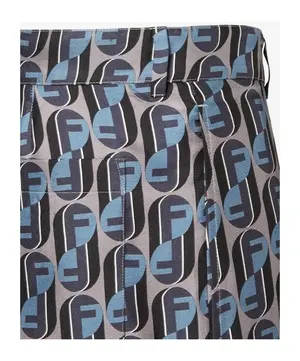 Fendi Printed Silk Shorts