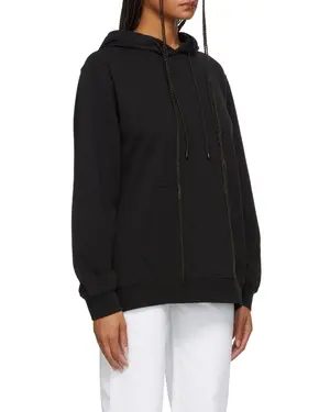 MSGM Logo Trimmed Hoodie - Black