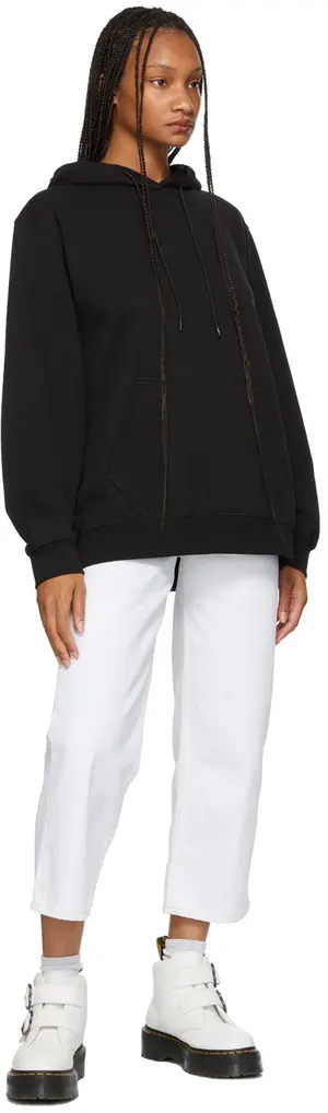 MSGM Logo Trimmed Hoodie - Black