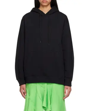 MSGM Logo Trimmed Hoodie - Black