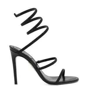 Rene Caovilla Embellished High-heeled Sandals - Black