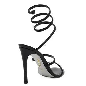 Rene Caovilla Embellished High-heeled Sandals - Black